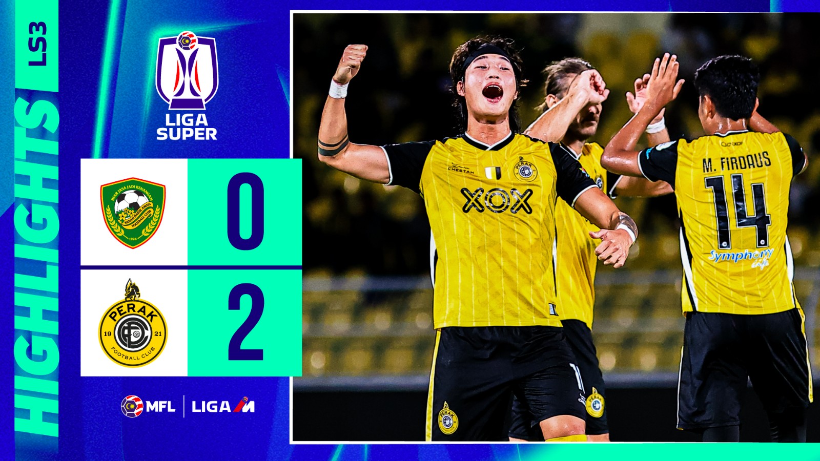 Malaysian Football League - Kedah Darul Aman FC 0-2 Perak FC| Highlights Liga Super 2024-2025 | LS3