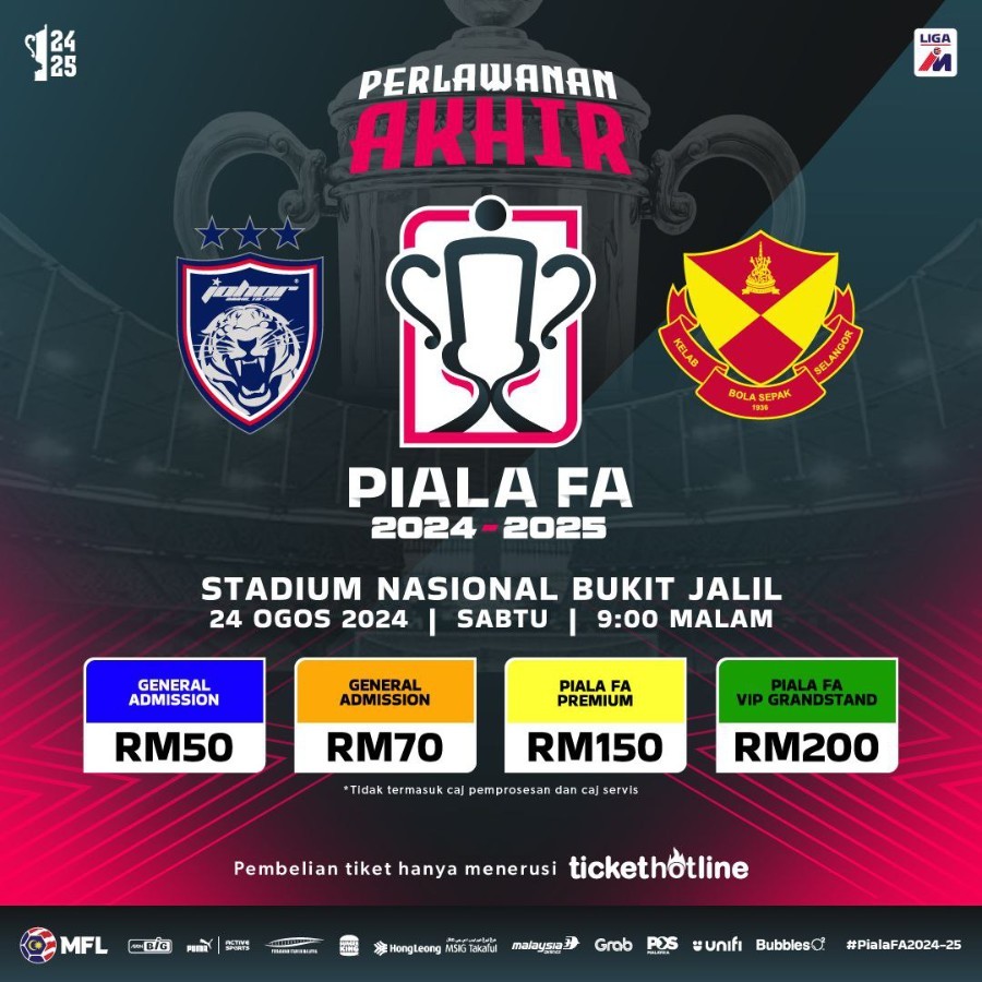 Malaysian Football League - MFL UMUM HARGA TIKET PERLAWANAN AKHIR PIALA FA 2024-2025