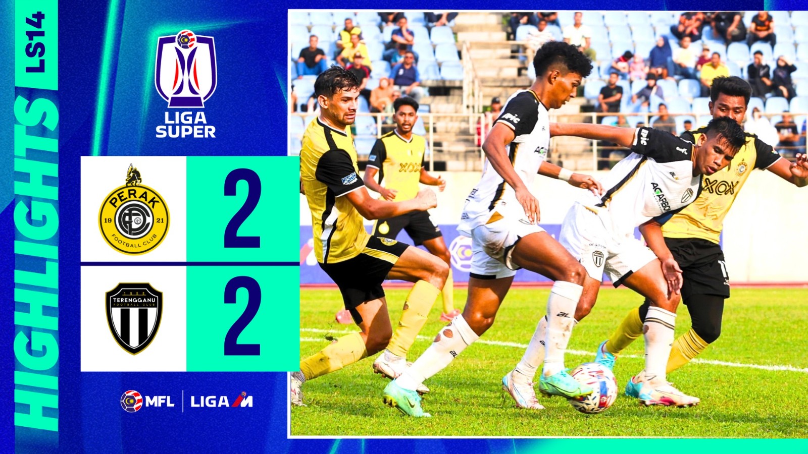 Malaysian Football League - Perak FC 2-2 Terengganu FC | Highlights ...