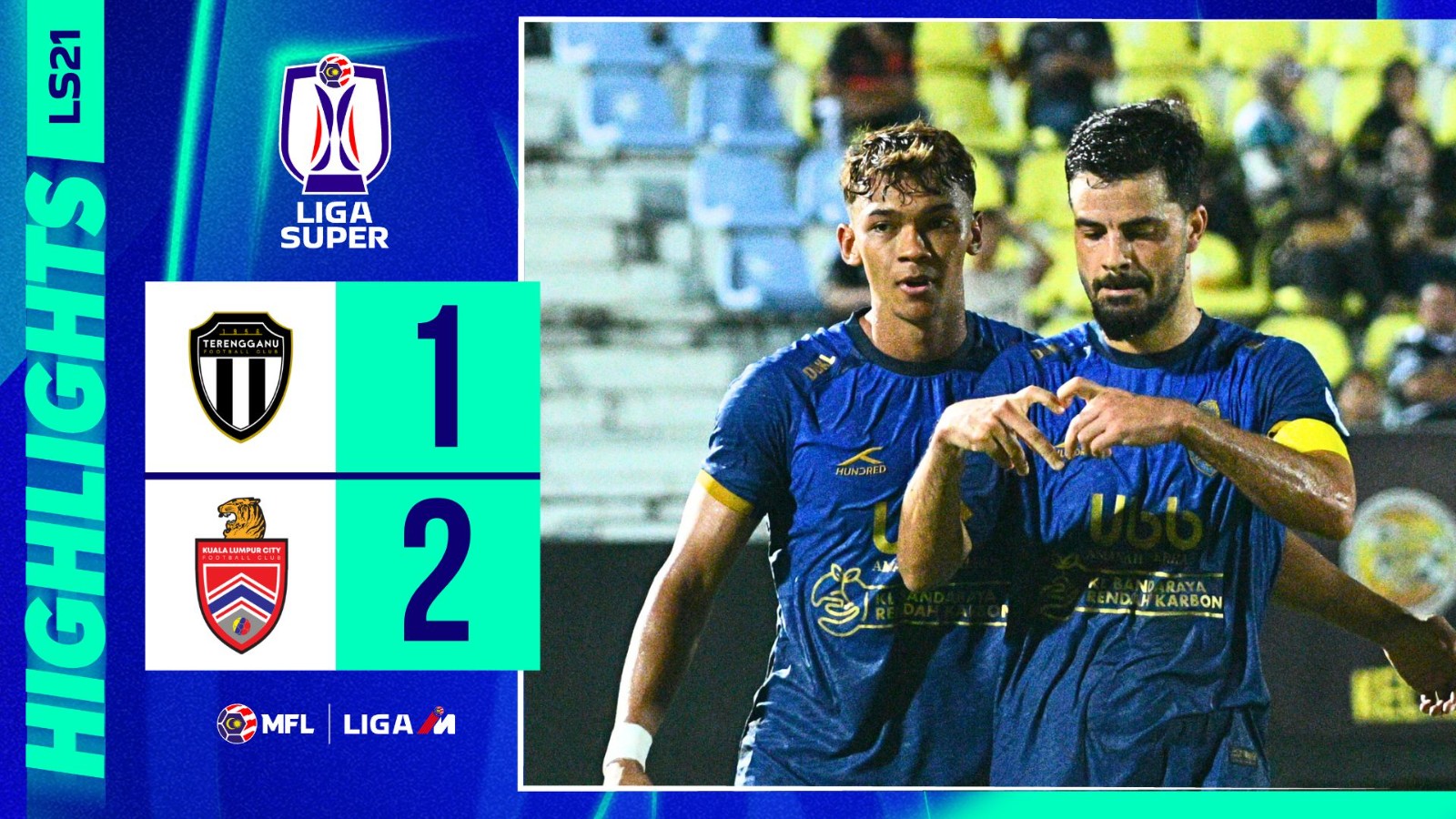 Malaysian Football League - Terengganu FC 1-2 Kuala Lumpur City FC | Highlights | Liga Super ...