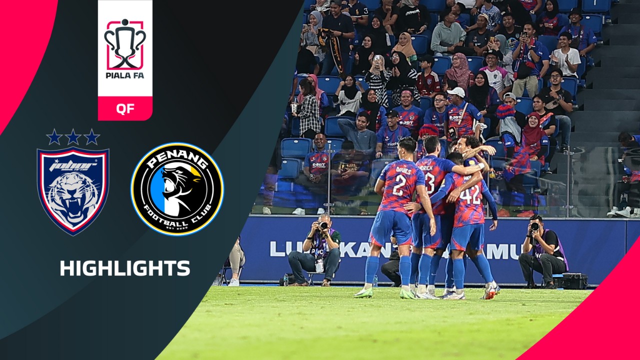 Malaysian Football League - Johor Darul Ta'zim 5-0 Penang FC | FA QF | Highlights Piala FA 2023