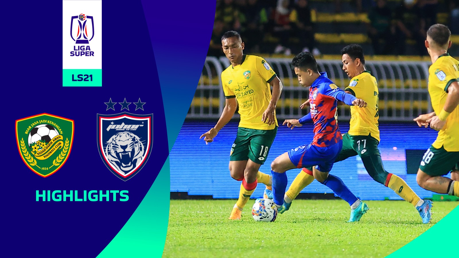 Malaysian Football League - Kedah Darul Aman FC 3-3 Johor Darul Ta'zim ...